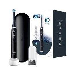 Braun Oral-B iO Series 6 , Elektrische Zahnbürste schwarz, Black Lava Stufen: 5 Stufen Timer: 2-Minuten-Timer (4-mal 30 Sekunden, anpassbar über die App) Ausstattung: Andruckkontrolle, Bluetooth