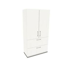 FM Aktenschrank Oldenburg, 4260649684740 weiß 2 Fachböden 100,0 x 44,2 x 186,9 cm