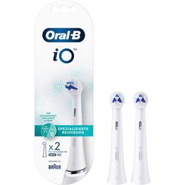 Oral-B Aufsteckbürste iO, Spezialisierte Reinigung für elektrische Zahnbürste, 2 Stück, weiß