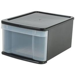 IRIS OHYAMA Aufbewahrungsbox 20,0 l transparent, schwarz 32,0 x 41,0 x 21,5 cm