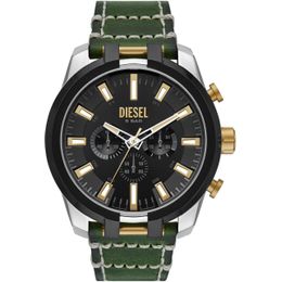 Chronograph Diesel "SPLIT, DZ4588" Armbanduhren grün (dunkelgrün) Herren Quarzuhren