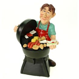 Kremers Schatzkiste Spardose Spardose Manny der Grillmeister 16 cm Poly bunt Sparschwein BBQ Chef