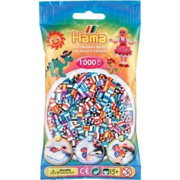 Hama® Bügelperlen Midi - gestreift Mix 1000 Perlen (6 Farben).