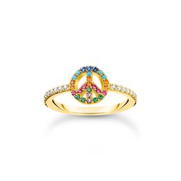 Thomas Sabo Ring Peace mit bunten Steinen gold