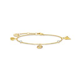 Thomas Sabo Armband Muscheln und weiße Steine gold