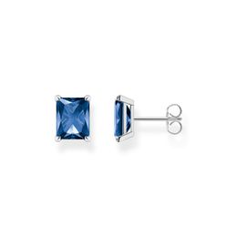 Thomas Sabo Ohrstecker mit blauem Stein Silber