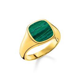 Thomas Sabo Ring klassisch grün-gold