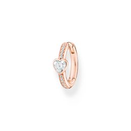 Thomas Sabo Einzel Creole mit Herz und weiße Steine roségold