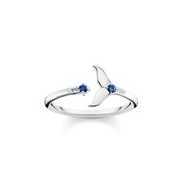 Thomas Sabo Ring Schwanzflosse mit blauen Steinen