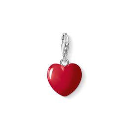 Thomas Sabo Charm-Anhänger rotes Herz silber