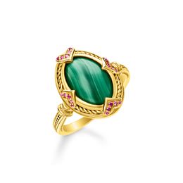 Thomas Sabo Ring grüner Stein gold