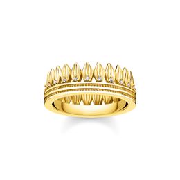 Thomas Sabo Ring Krone Blätter gold