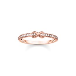Thomas Sabo Ring Infinity mit weißen Steinen roségold