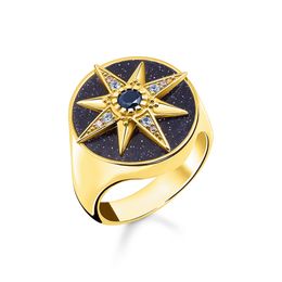 Thomas Sabo Ring Royalty Stern mit Steine gold