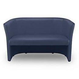 Nowy Styl NowyStyl Zweisitzer-Sofa CLUB DUO, Kunstleder (100% Polyester), voll gepolstert, Sitzhöhe 455 mm, dunkelblau