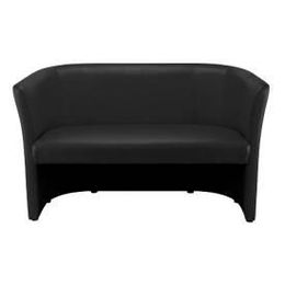 Nowy Styl NowyStyl Zweisitzer-Sofa CLUB DUO, Echtleder, voll gepolstert, Sitzhöhe 455 mm, schwarz