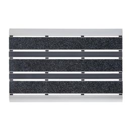 Pana® Aluminium Türmatte I Fußmatte Außen I Schmutzfangmatte I Fussabtreter mit Nadelfilzeinlagen I für den Aussenbereich I floor mat I Größe: ca. 39x60cm I verschiedene Farben