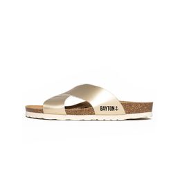 Bayton Pantolette 'Gomera' Damen Größe 41 gold / schwarz