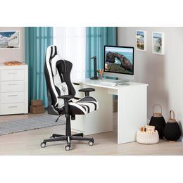 Gaming-Stuhl Inosign Stühle Gr. B/H/T: 70 cm x 125 cm x 59 cm, schwarz-weiß (schwarz, weiß) Gamingstühle