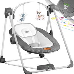 Kidiz&reg; Babywippe Babyschaukel mit 5 Geschwindigkeitseinstellungen zusammenklappbarer Baby Wippe Schaukel Babyhochstuhl mit Spielbogen Spielzeugen 5 beruhigende Naturger&auml;usche neugeborene