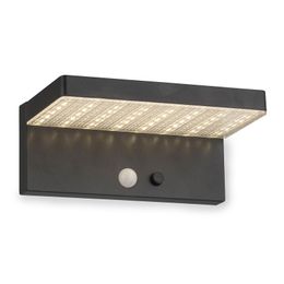 Kiom Solar Wandleuchte Limanu schwarz 600 lm Bewegungsmelder + Dauerlicht 11025