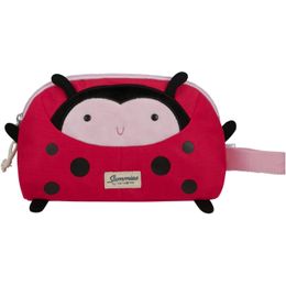 Samsonite Kulturbeutel Happy Sammies ECO, Ladybug Lally, Reiseetui für Kinder aus recyceltem Material, rot