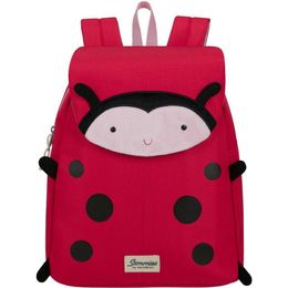 Samsonite Kinderrucksack Happy Sammies ECO, S+, Ladybug Lally, Kindergartenrucksack Kinderfreizeitrucksack Kinder-Backpack, rot