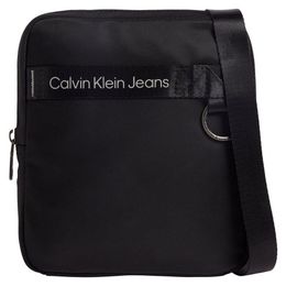 Calvin Klein Jeans Mini Bag URBAN EXPLORER REPORTER18, kleine Umhängetasche Herren Schultertasche Recycelte Materialien, schwarz