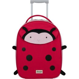 Samsonite Kinderkoffer Happy Sammies ECO, Ladybug Lally, 2 Rollen, aus recyceltem Material, rot