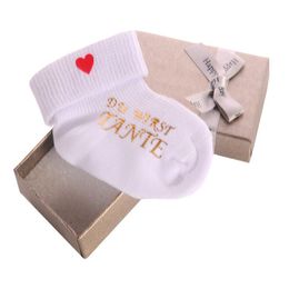 La Bortini Neugeborenen-Geschenkset Geschenkbox und Socke mit Ankündigung 1 Socke Babysocke