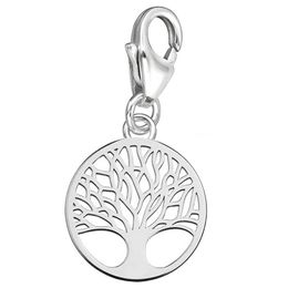 Limana Charm-Einhänger echt 925 Sterling Silber Karabiner Anhänger Lebensbaum Baum des Lebens