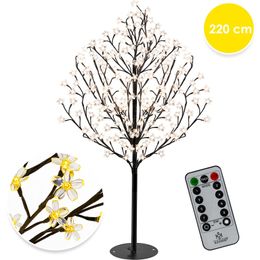 Kesser® Kirschblütenbaum mit Fernbedienung Lichterbaum Indoor Outdoor Metallfuß Stabil Weihnachten Beleuchtung Leuchtbaum Warmweiß