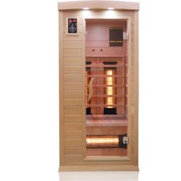 Dewello&reg; Infrarotkabine Infrarotsauna PIERSON 90cm x 90cm inkl. 3 Vollspektrumstrahler, 3 Karbonstrahler, Farblicht, LED