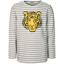 zoolaboo - Langarmshirt TIGER gestreift in grau/weiß (Größe: 92)