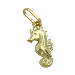 unbespielt Kettenanhänger Kettenanhänger Anhänger Seepferdchen glänzend 9 Karat Gold 14 x 7 mm inklusive kl. Schmuckbox