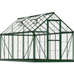 Palram - Canopia Gewächshaus Harmony, BxTxH: 185 x 424 x 208 cm, 0,7 mm Wandstärke, Set, inkl. Fundamentrahmen, mit klaren Polycarbonatplatten, grün, grün