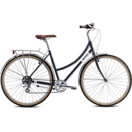 BREEZER Bikes Trekkingrad DOWNTOWN EX ST, 8 Gang Shimano Altus Schaltwerk, Kettenschaltung, grau