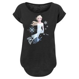 F4NT4STIC T-Shirt 'Disney Frozen 2 Elsa Nokk Wassergeist Pferd' Damen Gr&ouml;&szlig;e S nude / hellblau / schwarz / wei&szlig;