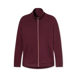 Schiesser Zip-Up Hoodie 'Mix & Relax' female Red size 40