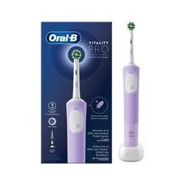 Braun Oral-B Vitality Pro D103, Elektrische Zahnbürste violett/weiß, Lilac Violet Stufen: 3 Stufen Timer: 2-Minuten-Timer (4-mal 30 Sekunden)