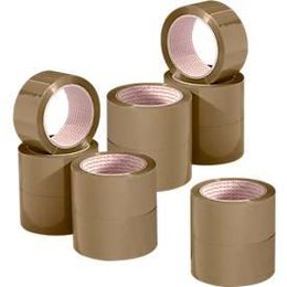 Packband Nopi® Classic 4042, Gesamtstärke 52 μ, L 66 m x B 55 mm, Rollen-∅ 76 mm, Polypropylen-Folie, braun, 12 Rollen