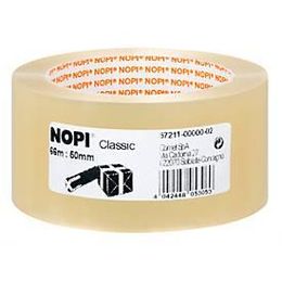 Packband Nopi® Classic 4042, Gesamtstärke 52 μ, L 66 m x B 55 mm, Rollen-∅ 76 mm, Polypropylen-Folie, transparent, 12 Rollen