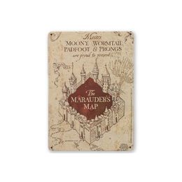 logoshirt Metallschild Harry Potter Blechschild Marauders Map