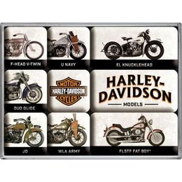 Nostalgic Art Harley-Davidson - Model Chart, Magnet-Set (9 tlg.)