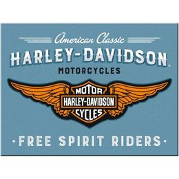 Nostalgic Art Harley-Davidson - Logo Blue, Magnet