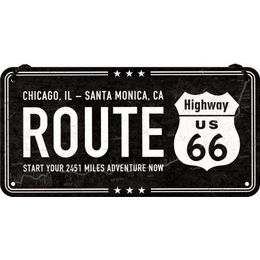 Nostalgic Art Highway 66 Black, H&auml;ngeschild