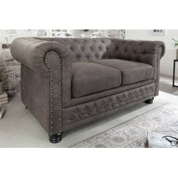 Riess Ambiente riess-ambiente Sofa CHESTERFIELD 150cm vintage grau taupe