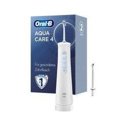 Braun Oral-B AquaCare 4, Mundpflege weiß Wasserdruck: 2 Stufen Wasserstrahl: Monostrahl, Rotationsstrahl Reinigungstechnologie: Micro-Luftblasen-Technologie