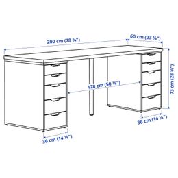 IKEA LAGKAPTEN / ALEX Schreibtisch