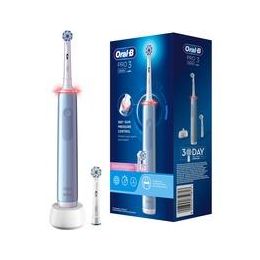 Braun Oral-B Pro 3 3000 Sensitive Clean, Elektrische Zahnbürste hellblau/weiß Stufen: 3 Stufen Timer: 2-Minuten-Timer (4-mal 30 Sekunden) Ausstattung: Andruckkontrolle Geschwindigkeit: 45.000 Pulsationen/Minute, 9.900 Rotationen/Minute